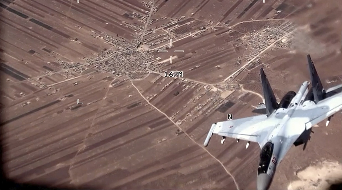 Russian fighter jet flies dangerously close to US warplane over Syria ...