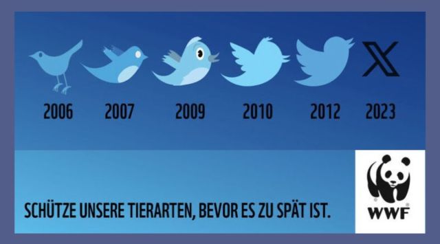 NGO uses Twitter logos to make a point about wildlife protection ...