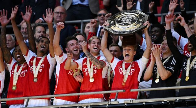 Arsenal down Man City in shootout to win Community Shield | Football ...