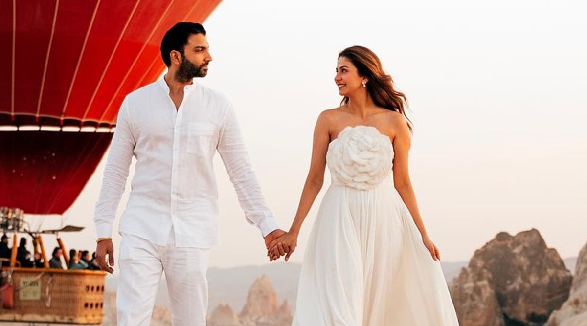 Malvika Raaj looks dreamy in white gown for her engagement to Pranav ...