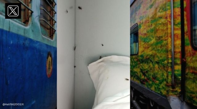 Passenger complains about cockroaches inside train coach, shares ...