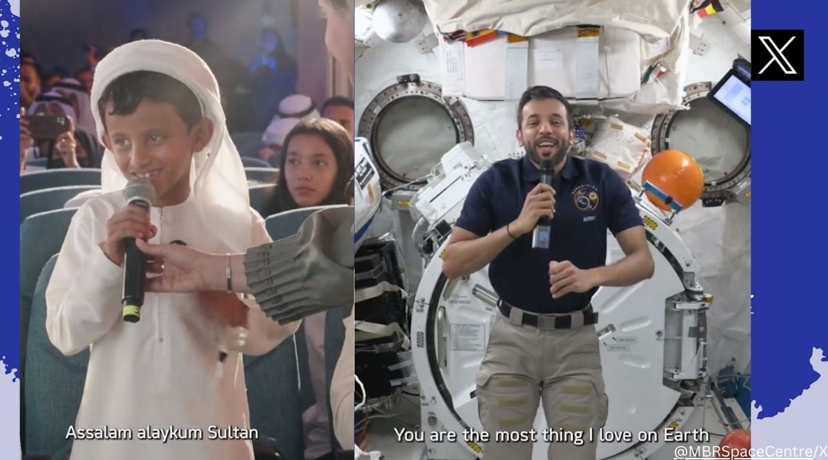 UAE astronaut’s son asks him what he likes most on earth during video call from space. His ...