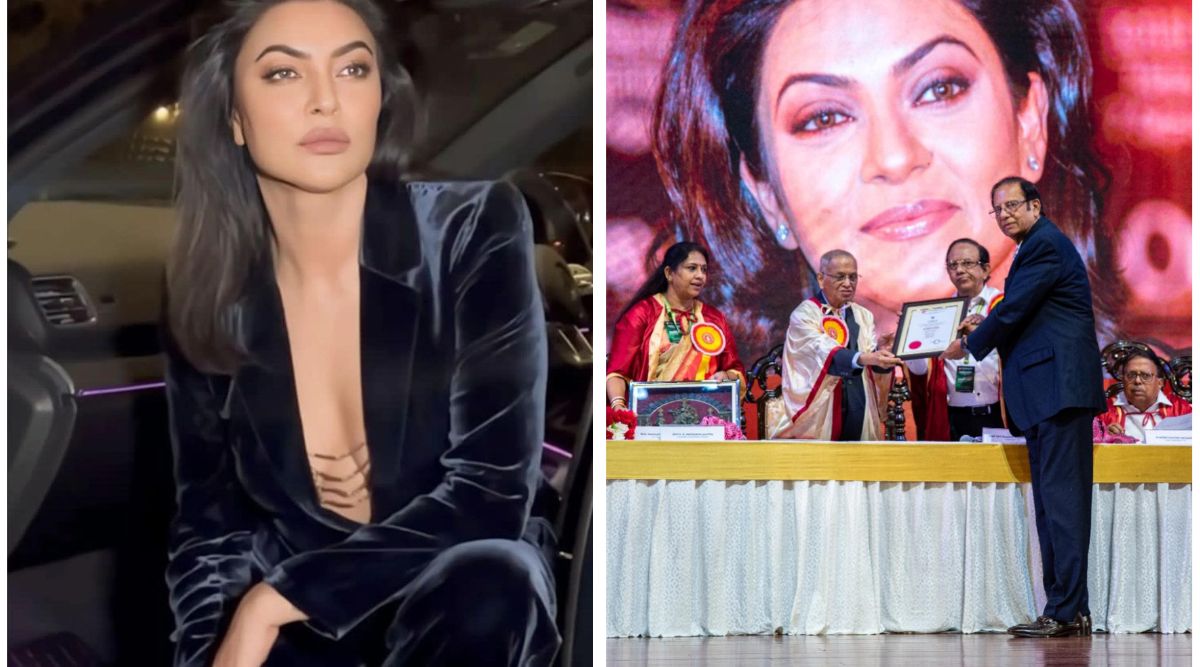 Sushmita Sen receives honorary doctorate, proud father receives it on ...