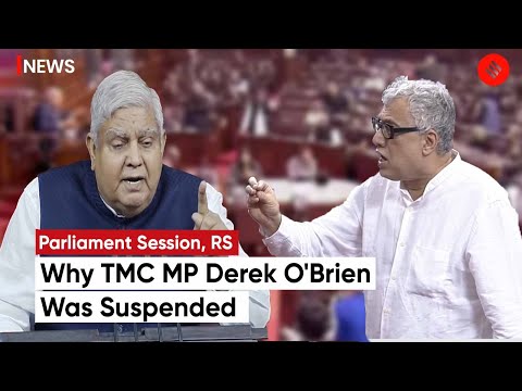 Tmc mp derek obrien suspended from rajya sabha for unruly behavior parliament session-The Indian ...