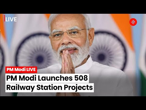 Pm modi lays foundation stone for 508 railway station redevelopment projects across india-The ...