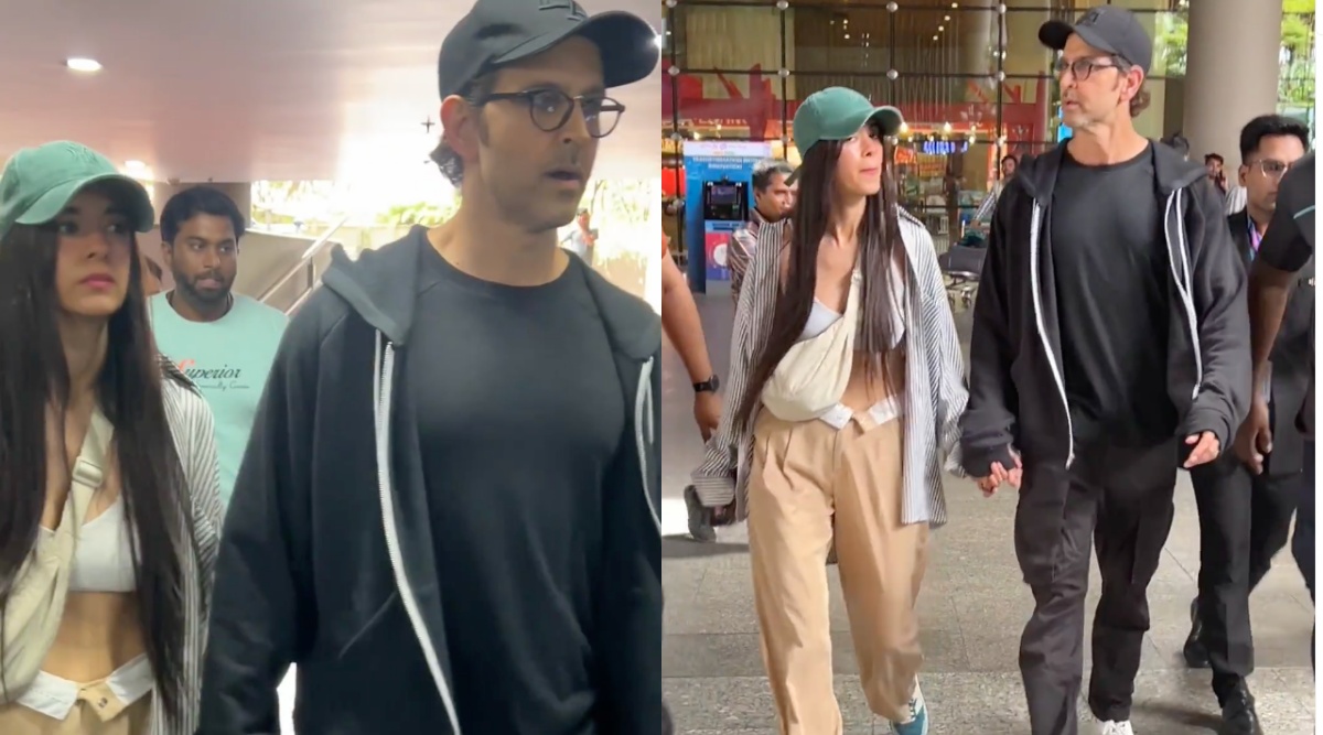 Hrithik Roshan is in a deep conversation with Saba Azad as they return ...