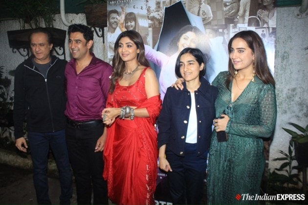 Govinda, Rekha at Shilpa's Sukhee screening; see who wore what