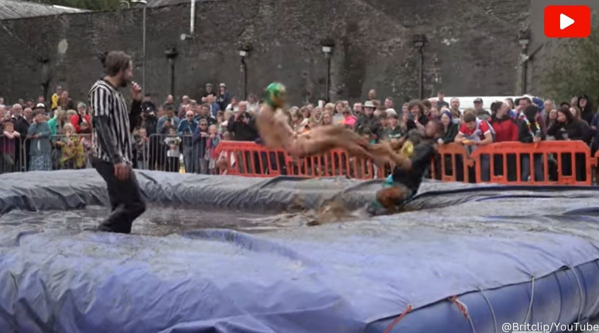 English wrestlers writhe around in warm gravy to raise money for ...