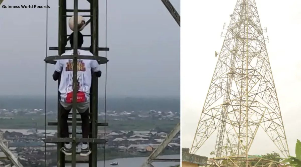 Watch: Nigerian man sets world record by climbing radio tower while ...