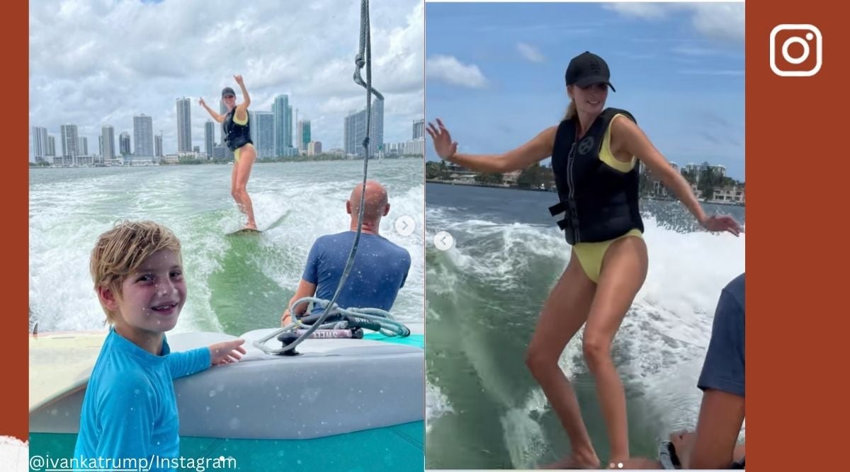 Ivanka Trump shows off her surfing skills while on vacation at Miami ...