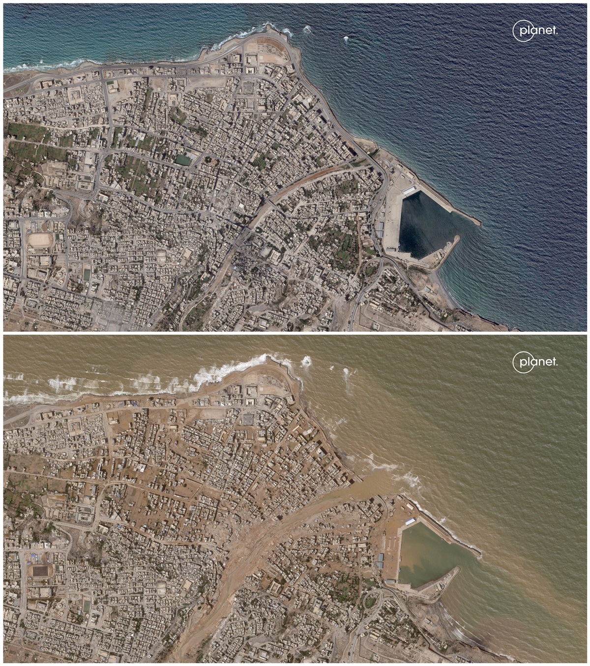 What caused Libya to flood?