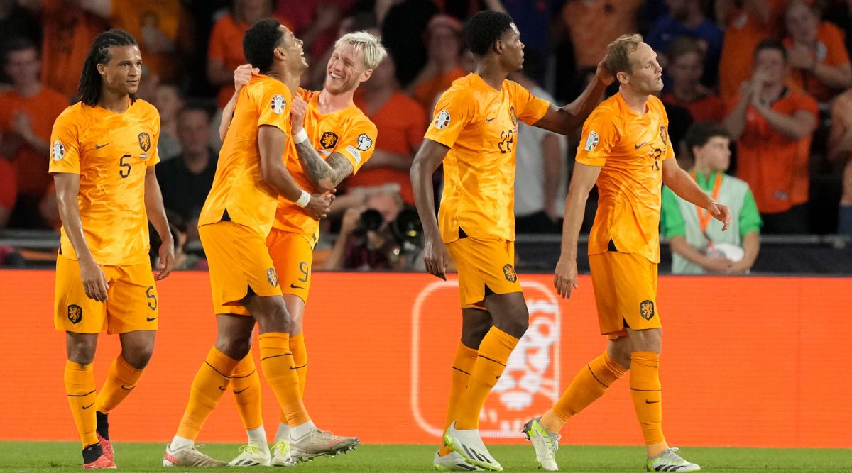Wingback Denzel Dumfries has three assists as Netherlands beats Greece ...