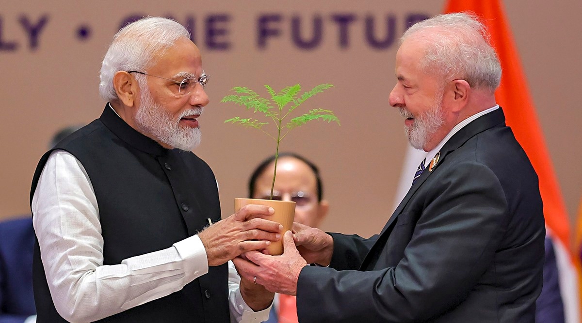 In Modi, Lula meet: Climate change, defence cooperation, security ...