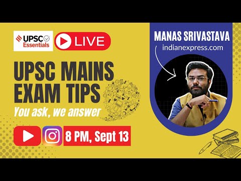 Upsc essentials live catch us live on youtube at 8 pm wednesday ...