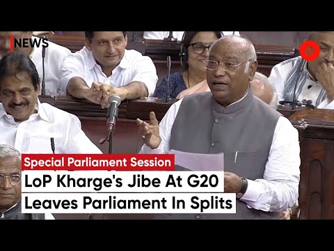 Congress president kharge recites a poem attacking bjp over india ...