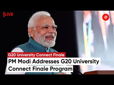 Prime minister narendra modi attends the g20 university connect finale ...