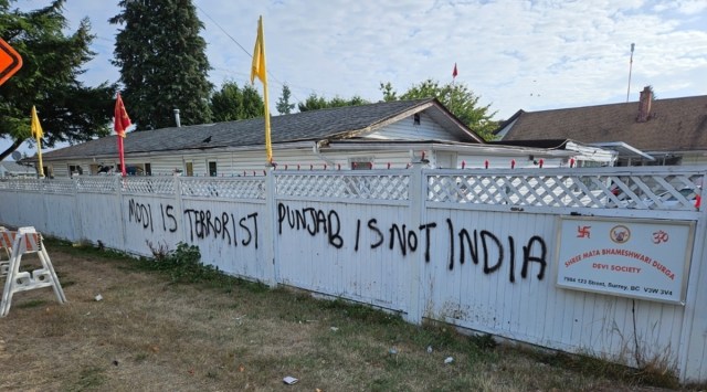 Another temple vandalised in Canada | Chandigarh News - The Indian Express