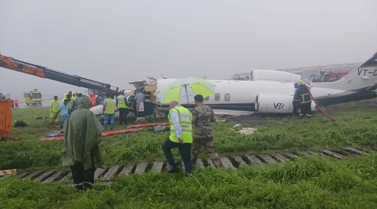 Mumbai News Highlights: Private jet with eight on board skids off ...
