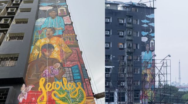 A silent protest: This 80-foot-tall mural in Kolkata shows masculinity ...
