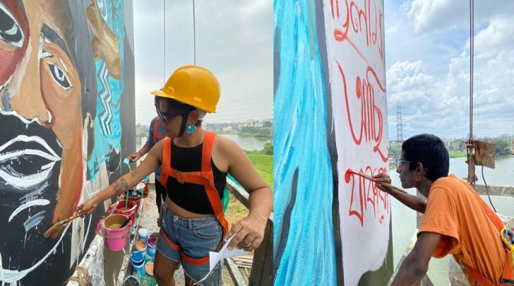 A silent protest: This 80-foot-tall mural in Kolkata shows masculinity ...