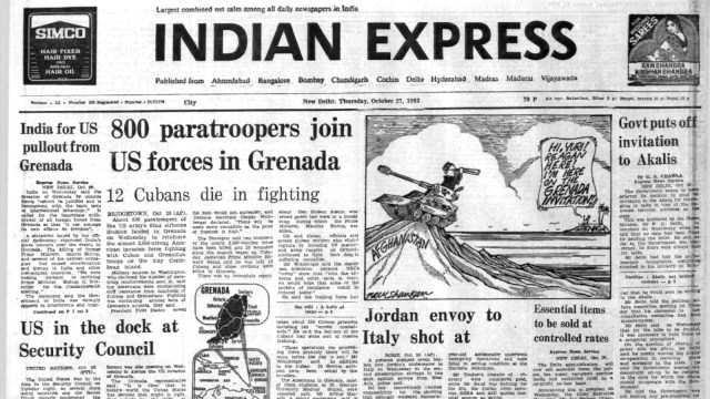 October 27, 1983, Forty Years Ago: India slams invasion | The Indian ...