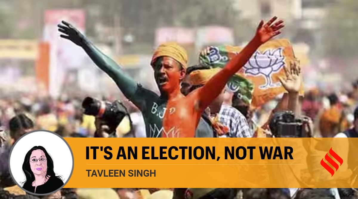 Tavleen Singh writes: It’s an election, not war | The Indian Express