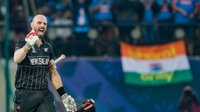 India versus New Zealand: Daryl Mitchell uses his feet, long reach to ...