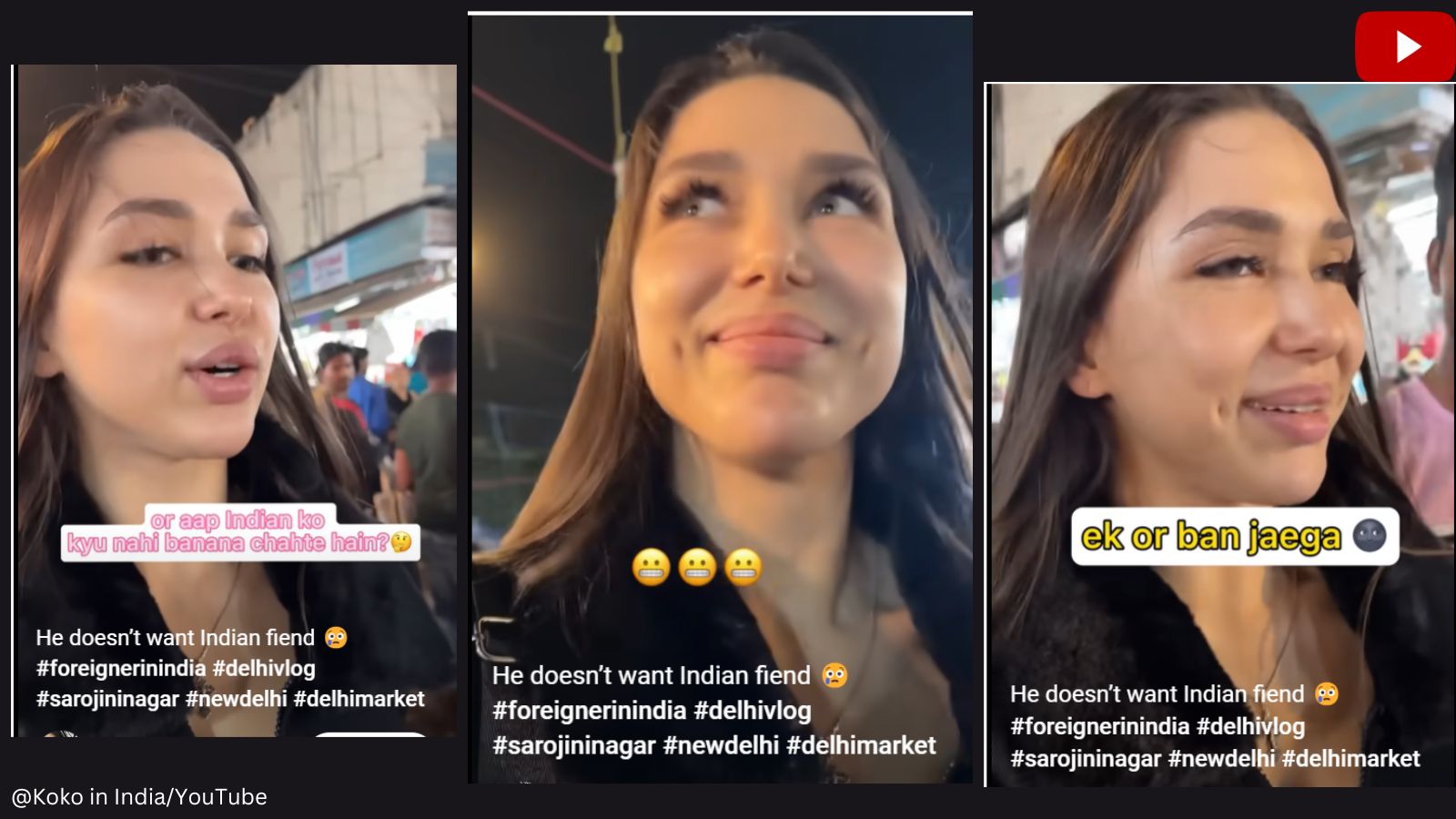 Russian vlogger faces harassment from man while filming in Delhi’s Sarojini Nagar market. Watch ...