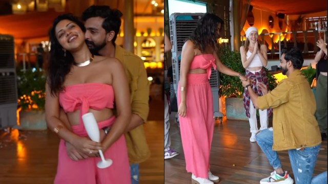 Amala Paul’s boyfriend Jagat Desai proposes to actor on birthday. Watch | Tamil News - The ...