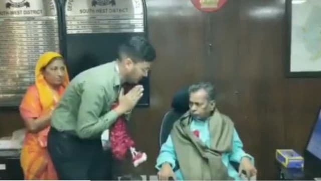 Viral video shows Southwest Delhi DM felicitating priest in his office; revenue dept seeks ...
