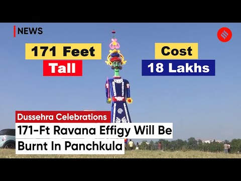 Dussehra 2023 171 ft ravana effigy installed at panchkulas sector 5 ...