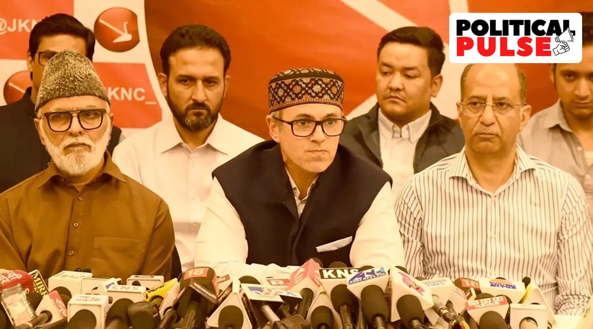 Lahdc Polls Omar Abdullah Outlines Nc Congress Seat Sharing Pact