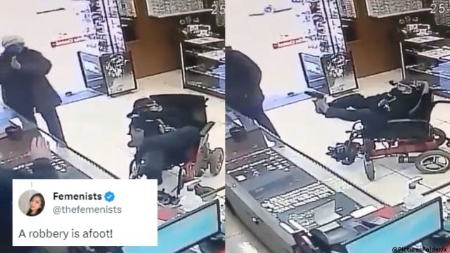 Old footage of armless man robbing a jewellery store goes viral again ...