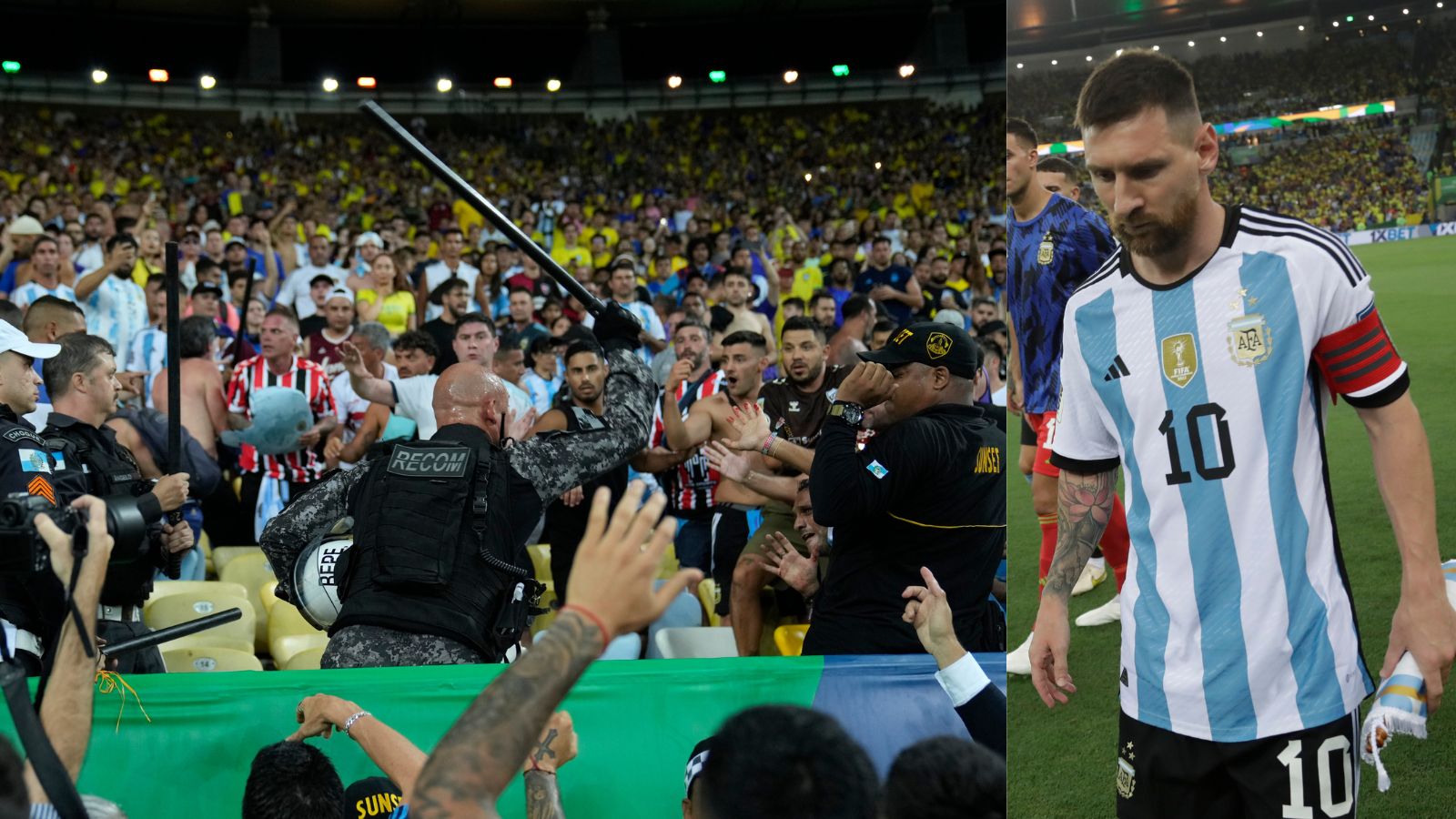 Watch: Lionel Messi takes Argentina team off the field after clashes ...