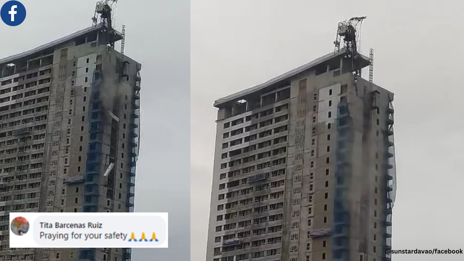 Crane crashes down from highrise building as strong quake hits ...