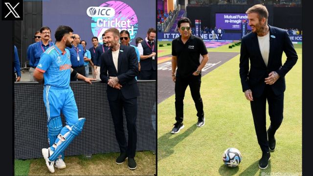 David Beckham at Mumbai’s Wankhede Stadium to watch India take on New ...