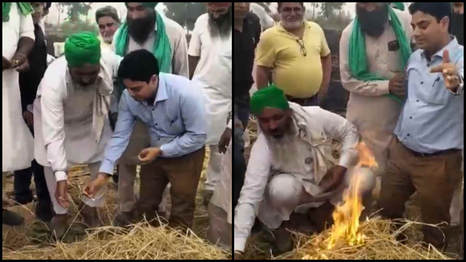 PWD team reaches Bathinda village to stop stubble burning, farmers ...