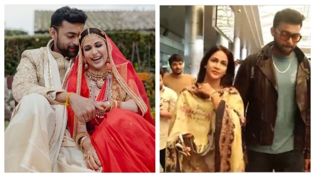 Newlyweds Varun Tej and Lavanya Tripathi return to Hyderabad after ...