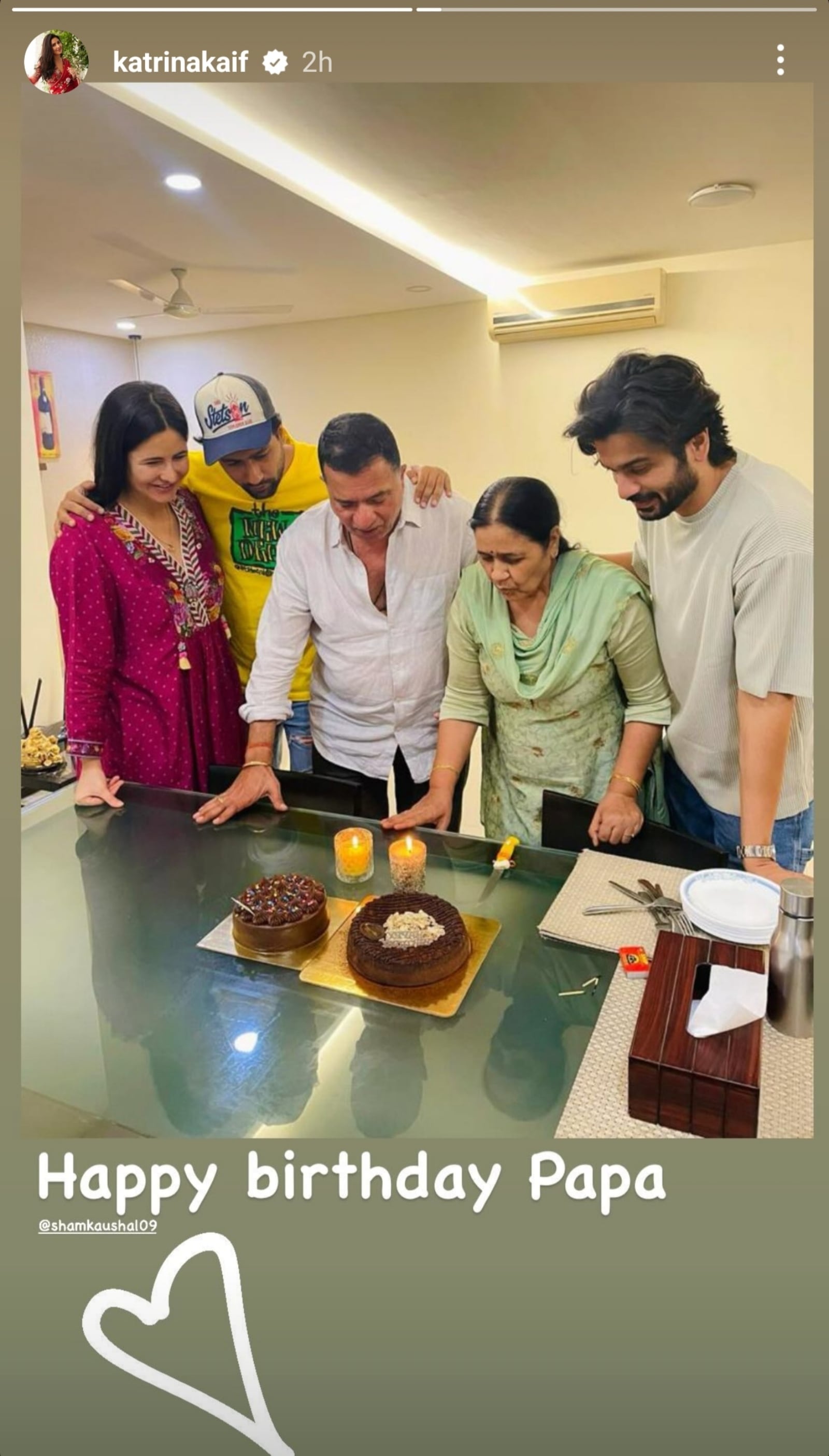 Katrina Kaif flashes bright smile as she joins ‘papa’ Sham Kaushal’s ...