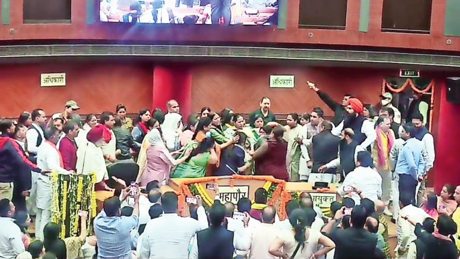 Chaos In Mcd House Over Sexually Suggestive Remark Congress Hits Out