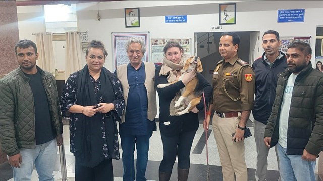 At GK police station, tears and smiles as stolen pet Beagle Roxy is ...