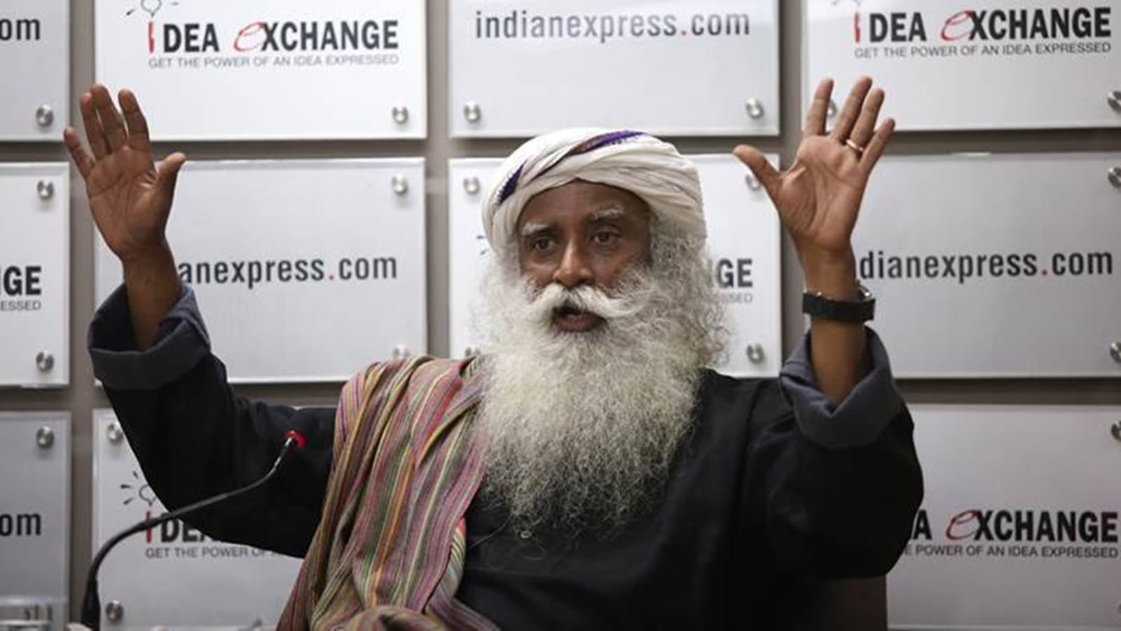Sadhguru, spiritual leader & social activist, is guest at Express Adda ...
