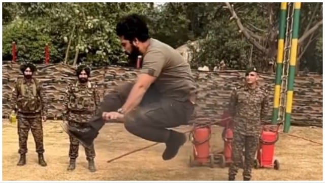 Vicky Kaushal Leaps Over Embers Performs Commando Crawl As He