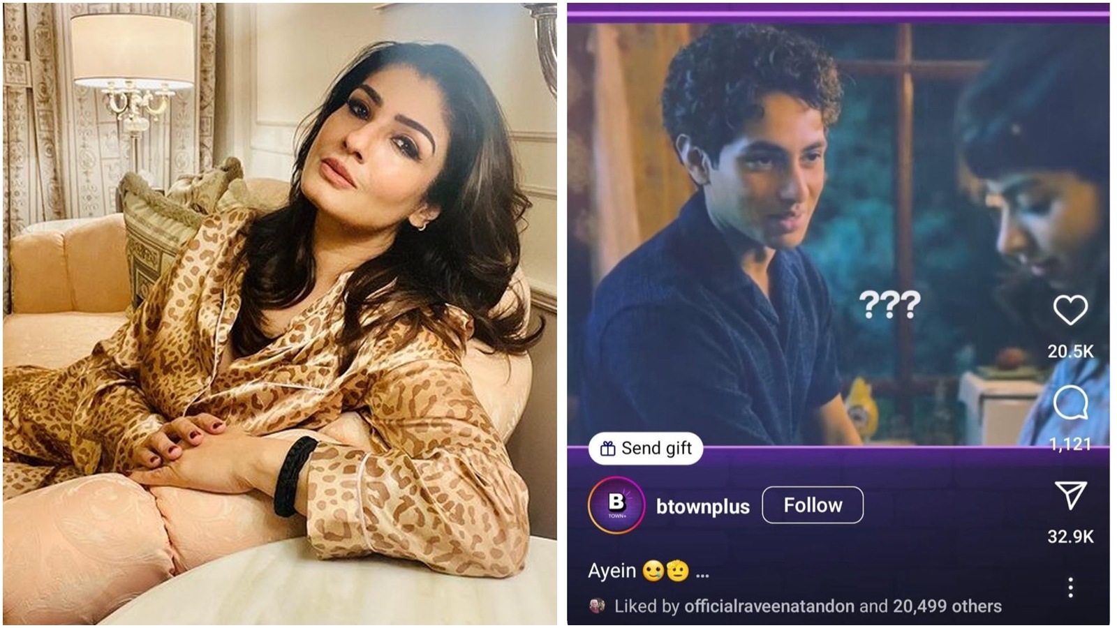 Raveena Tandon apologises for liking a social media post criticising The Archies actors Agastya ...