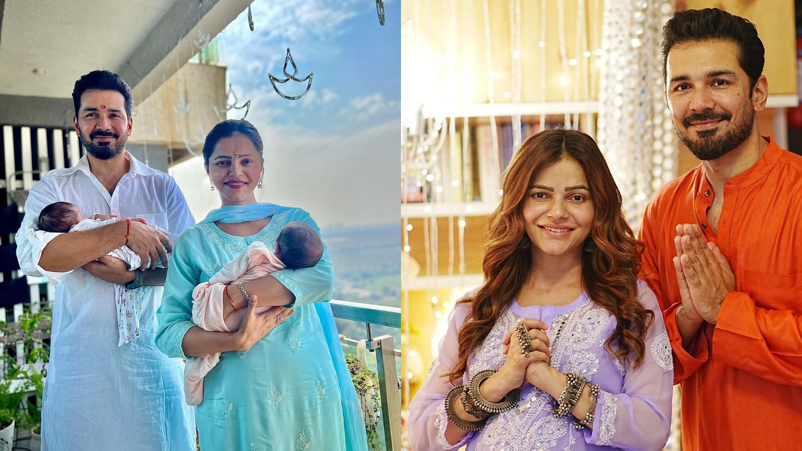 Rubina Dilaik and Abhinav Shukla finally share first glimpse of twin ...