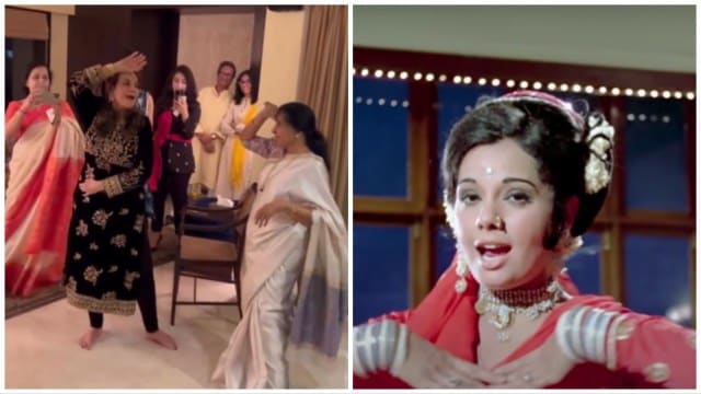Mumtaz teaches Asha Bhosle dance steps to their 70’s hit song Koi Sehri ...