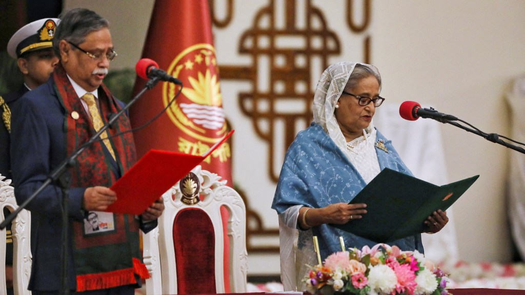 Sheikh Hasina sworn in as prime minister of Bangladesh for fifth term | World News - The Indian ...