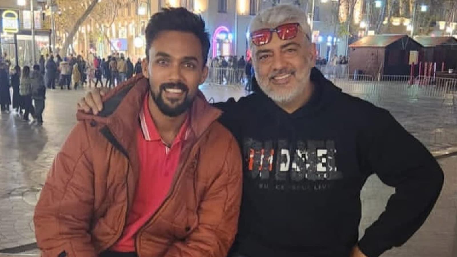 Actor Aarav shares pictures with Ajith Kumar from Azerbaijan. See ...
