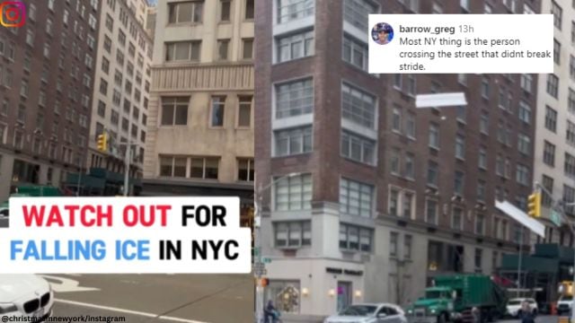 This video highlights the rising threat of falling ice in New York ...