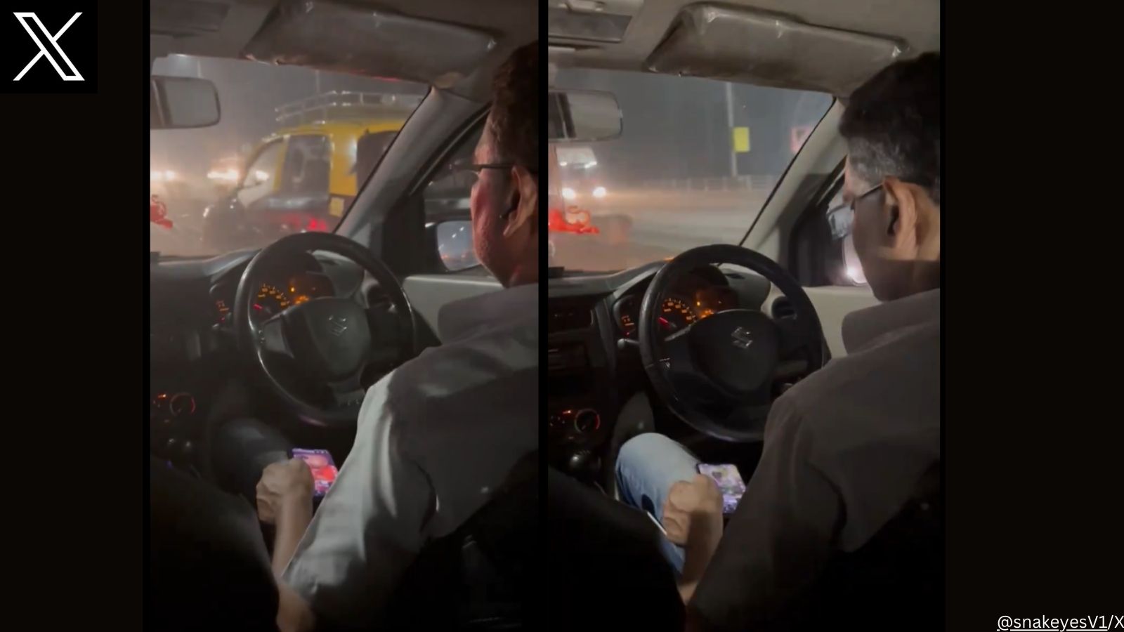 Passenger flags ‘dangerous risk’ as cab driver uses phone while driving ...